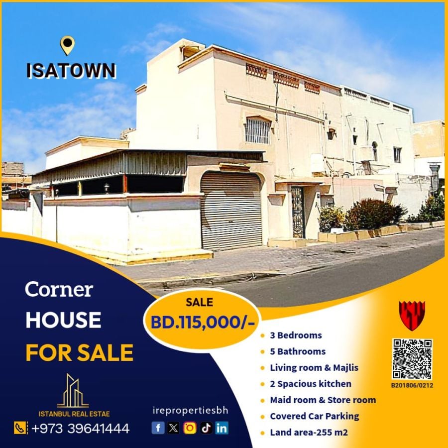 For sale: fully renovated corner house in isa town - bd 115,000, House ...